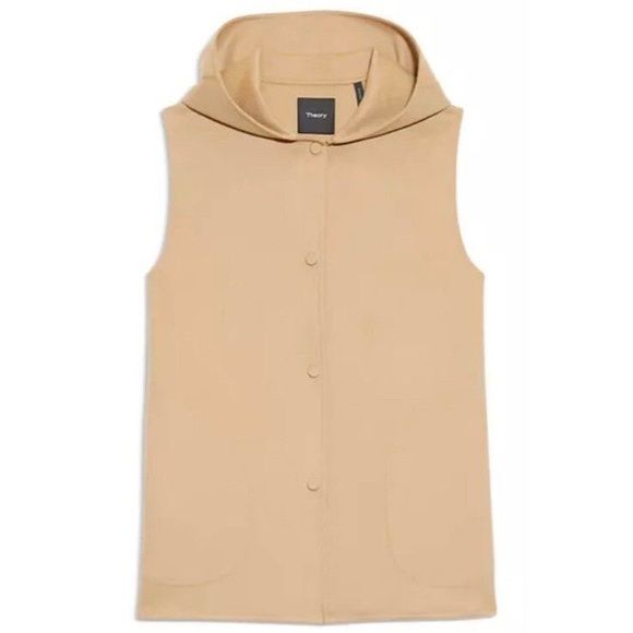 Theory | Jackets & Coats | Theoryclairene Hooded Vest | Poshmark